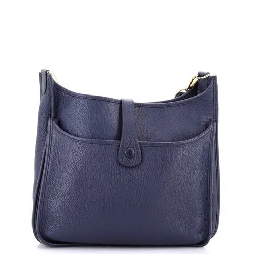 Hermès Evelyne Bag Gen Iii Clemence Gm - Blue