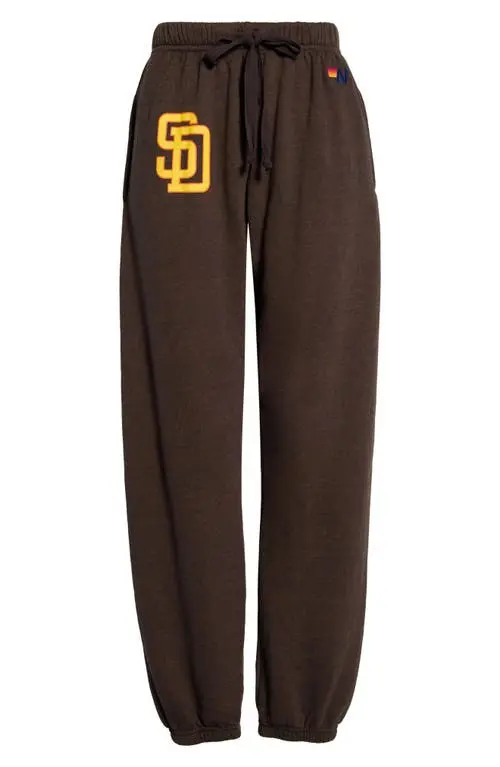 Aviator Nation San Diego Padres Fleece Jogger Sweatpants - Brown