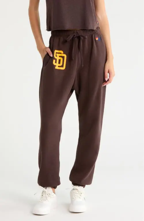 Aviator Nation San Diego Padres Fleece Jogger Sweatpants - Brown