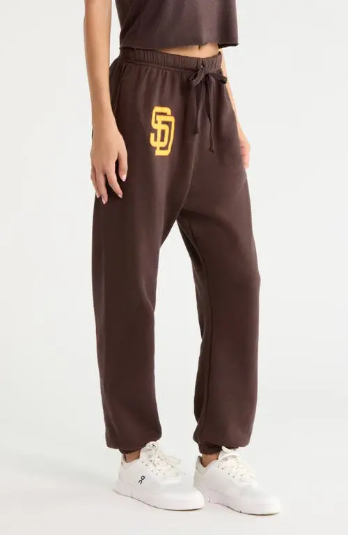 Aviator Nation San Diego Padres Fleece Jogger Sweatpants - Brown