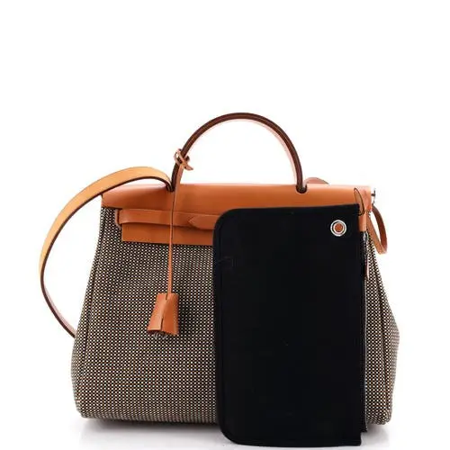 Hermès Herbag Zip Criss Viking Toile And Leather 31