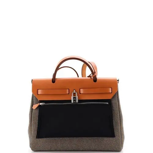 Hermès Herbag Zip Criss Viking Toile And Leather 31