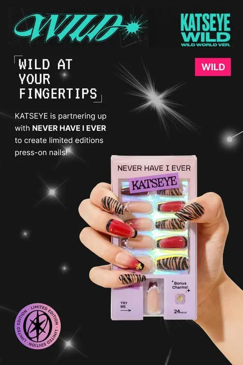 NEVER HAVE I EVER SHOP Katseye Animal Coffin Press On Nails