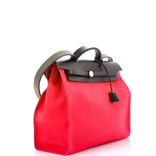 Hermès Herbag Zip Leather And Toile 39