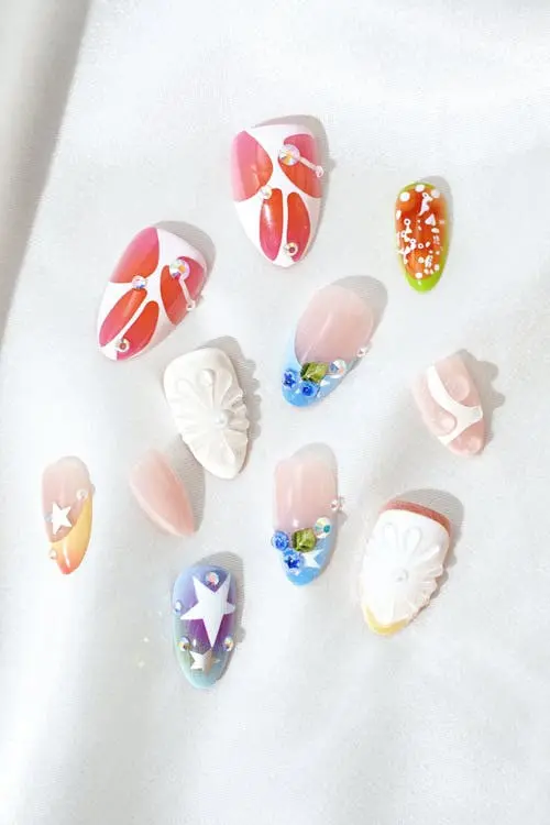 NEVER HAVE I EVER SHOP Katseye Hootie Frutti Short Stiletto Press On Nails