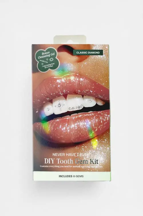NEVER HAVE I EVER SHOP Classic Diamond Diy Tooth Gem Kit - White