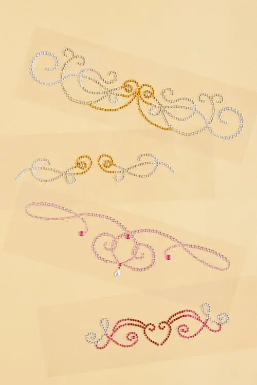 NEVER HAVE I EVER SHOP Y2k Baby Rhinestone Tattoo Set