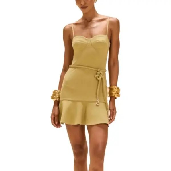 PatBO Jade Knit Mini Dress - Green