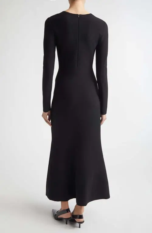 Lela Rose Velvet Jacquard Knit Dress