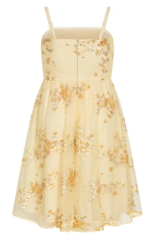 City Chic Addison Embroidered Tulle Dress