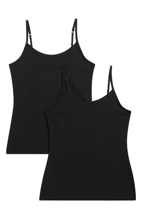Nordstrom Invisible Edge Assorted 2-pack Camisoles - Black
