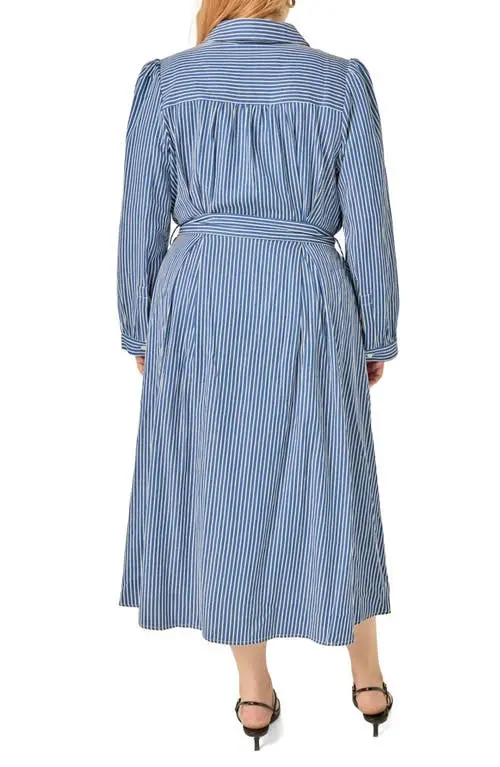English Factory Striped Maxi Shirtdress