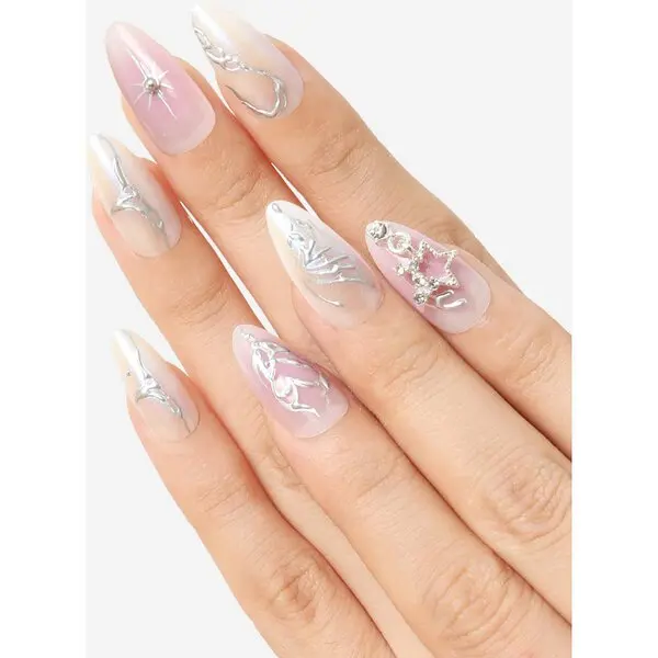 NEVER HAVE I EVER SHOP Fairy Wing Almond Press On Nails - Pink