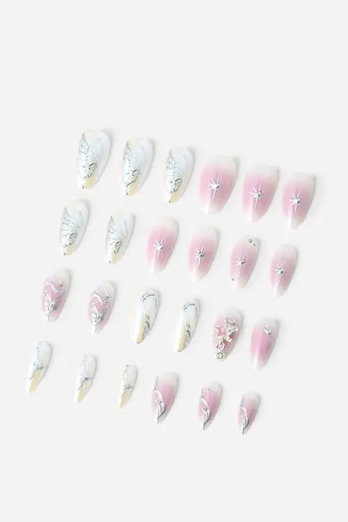 NEVER HAVE I EVER SHOP Fairy Wing Almond Press On Nails