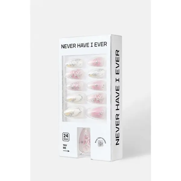NEVER HAVE I EVER SHOP Fairy Wing Almond Press On Nails - Pink