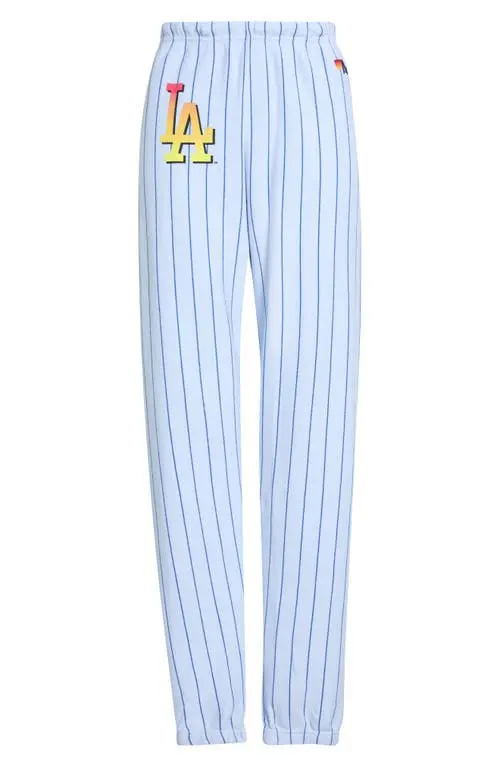 Aviator Nation Los Angeles Dodgers Pinstriped Sweatpants - White/blue