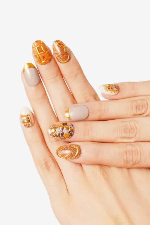 NEVER HAVE I EVER SHOP Gustav Klimt Adele Bloch Bauers Portrait Short Oval Press On Nails