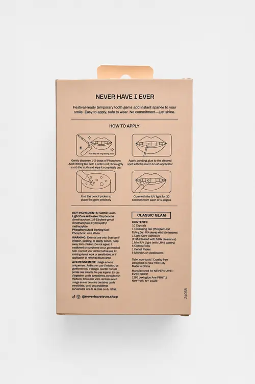 NEVER HAVE I EVER SHOP Classic Glam Diy Tooth Gem Kit