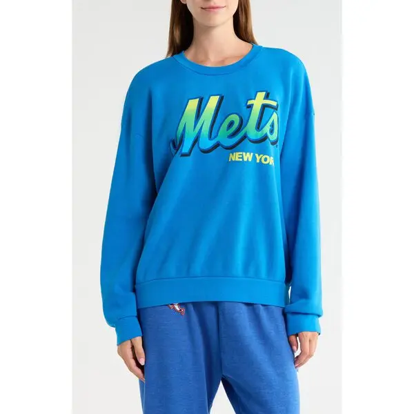 Aviator Nation New York Mets Graphic Sweatshirt - Ocean