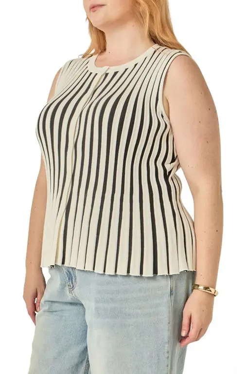 English Factory Front Button Sleeveless Sweater