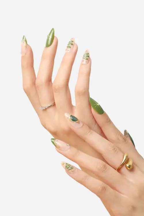 NEVER HAVE I EVER SHOP Butterfly Almond Press On Nails
