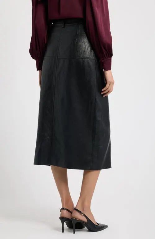 Kobi Halperin Leslie Faux Leather Midi Skirt
