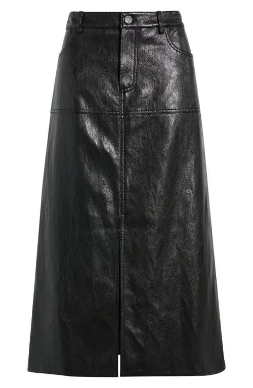 Kobi Halperin Leslie Faux Leather Midi Skirt