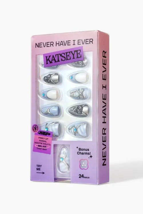 NEVER HAVE I EVER SHOP Katseye Bel Air Short Almond Press On Nails