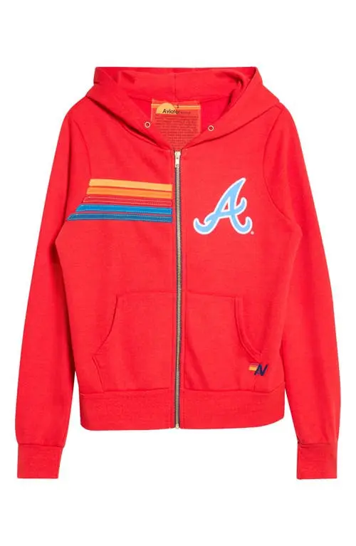 Aviator Nation Atlanta Braves Full Zip Graphic Hoodie