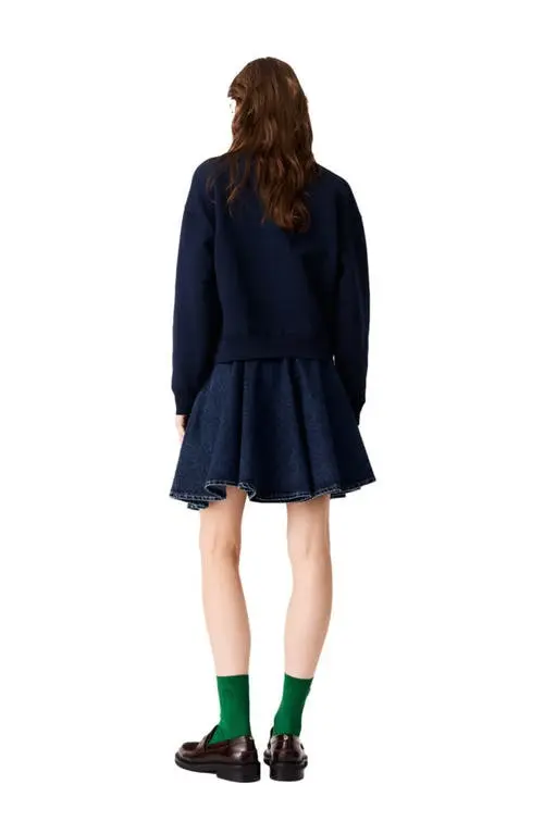 Maje Sweatshirt With Poplin Details