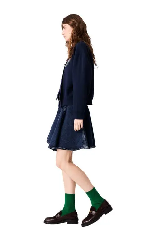 Maje Sweatshirt With Poplin Details