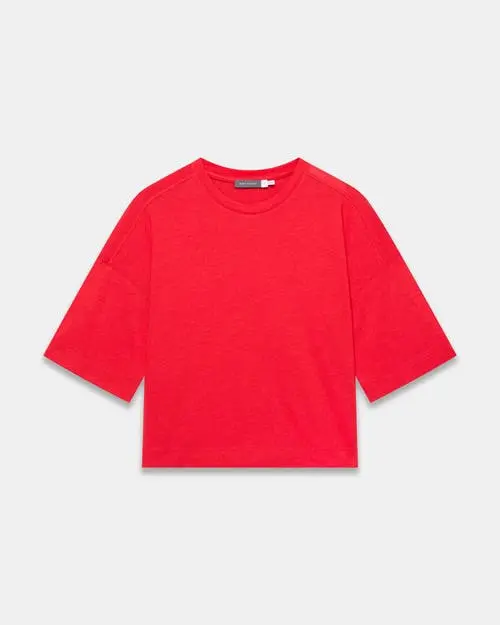 Mint Velvet Linen Blend Boxy Silhouette T-shirt