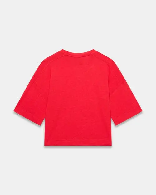 Mint Velvet Linen Blend Boxy Silhouette T-shirt