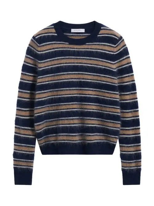 Gerard Darel Rima Striped Crew Neck Sweater