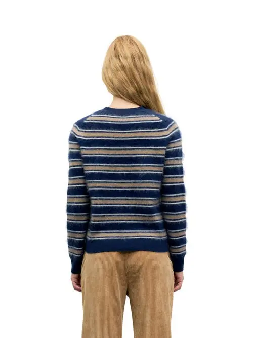 Gerard Darel Rima Striped Crew Neck Sweater