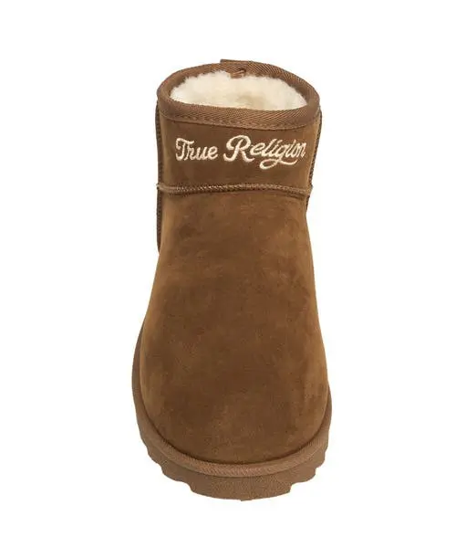 True Religion Lana Faux Suede Wings Logo Boot