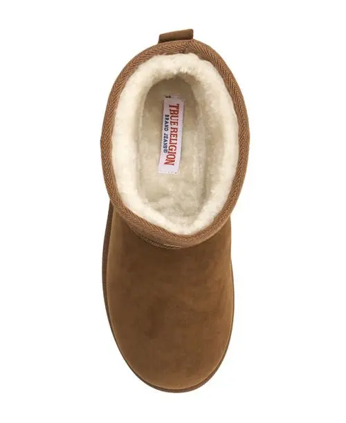 True Religion Lana Faux Suede Wings Logo Boot