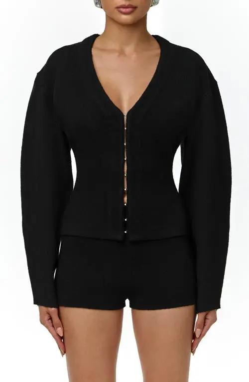 Naked Wardrobe V-neck Cardigan - Black
