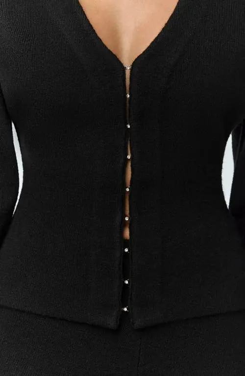 Naked Wardrobe V-neck Cardigan - Black