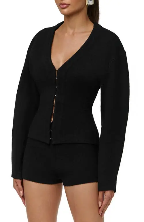 Naked Wardrobe V-neck Cardigan - Black