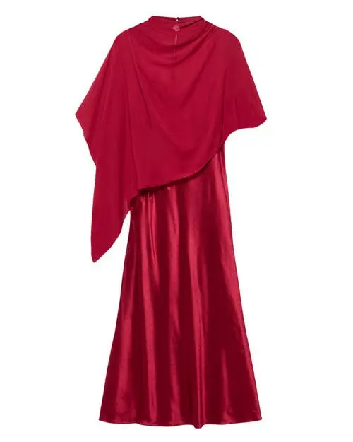 Mint Velvet Satin Cape Detail Maxi Dress