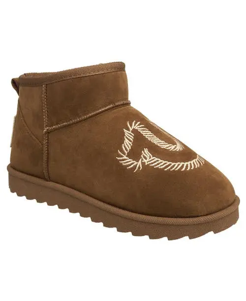 True Religion Dua Faux Suede Horseshoe Logo Boot - Tan