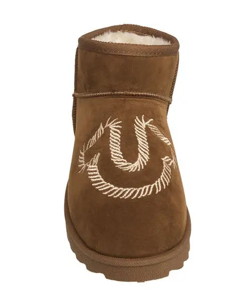 True Religion Dua Faux Suede Horseshoe Logo Boot