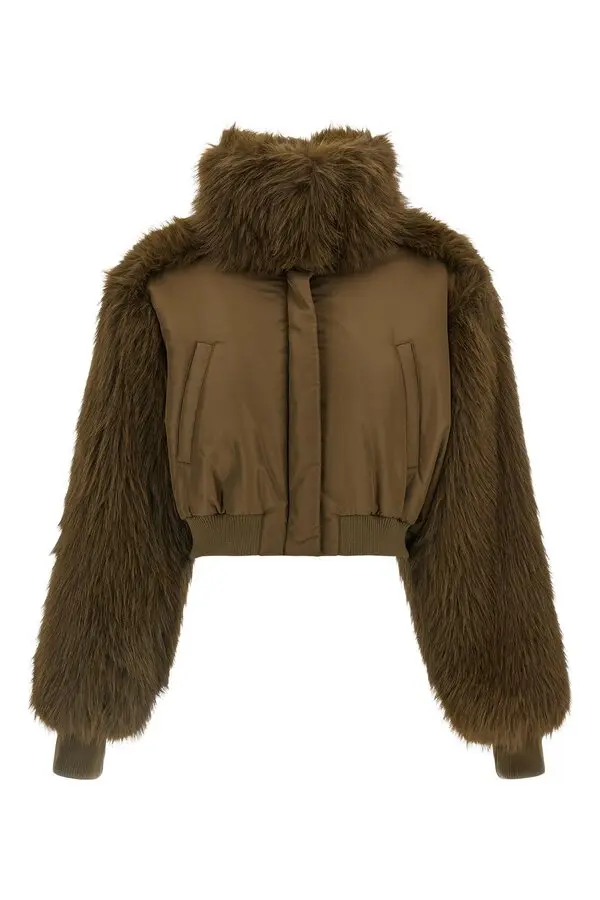 Fabiana Filippi Bi-material Short Jacket - Green