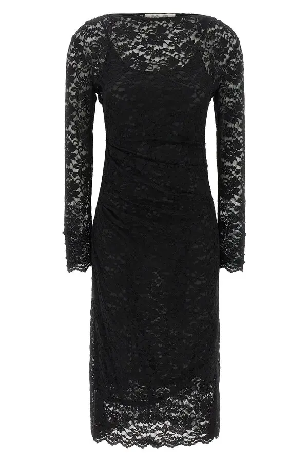 Diane Von Furstenberg Darrius' Lace Dress - Black