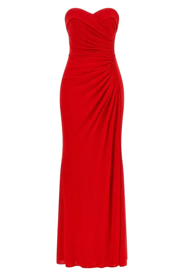 Elie Saab Draped Dress - Red