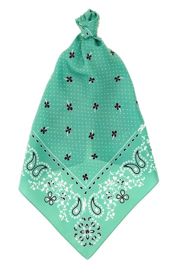 Longchamp French Bandana' Print Scarf - Green