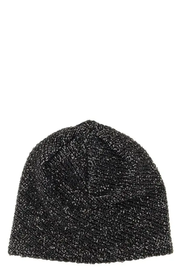 MAISON MICHEL Jude Sequined Beanie - Black