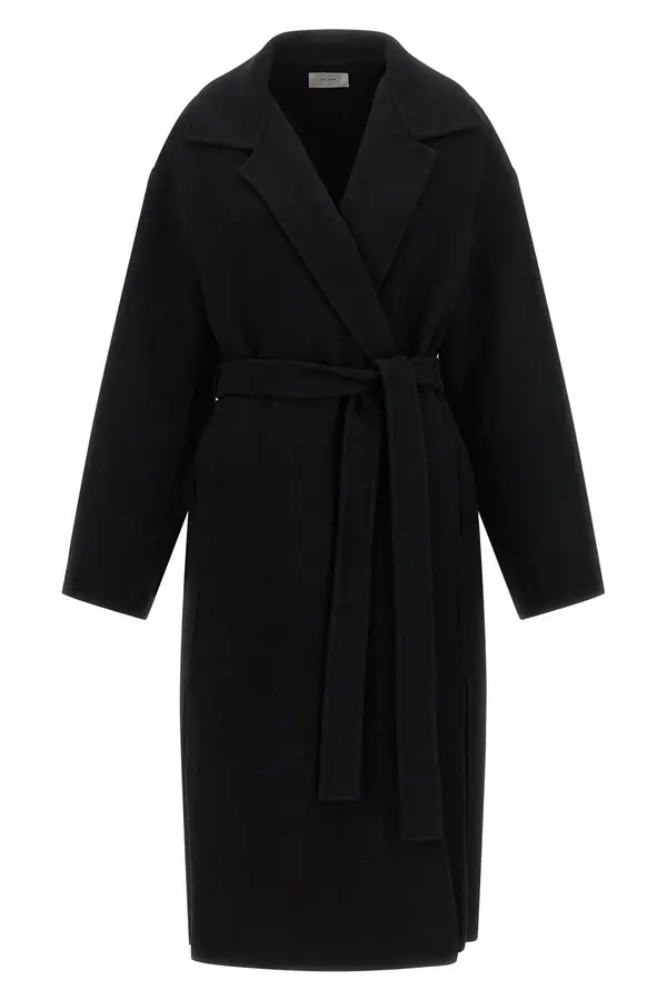 THE ROW Ciara Wool Blend Coat - Black