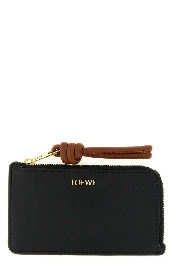 Loewe Knot Detail Card Holder - Black